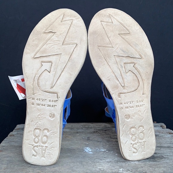 A.S.98 | Shoes | As98 As98 Labo Cobalt Blue Strappy Platform Wedge Open ...